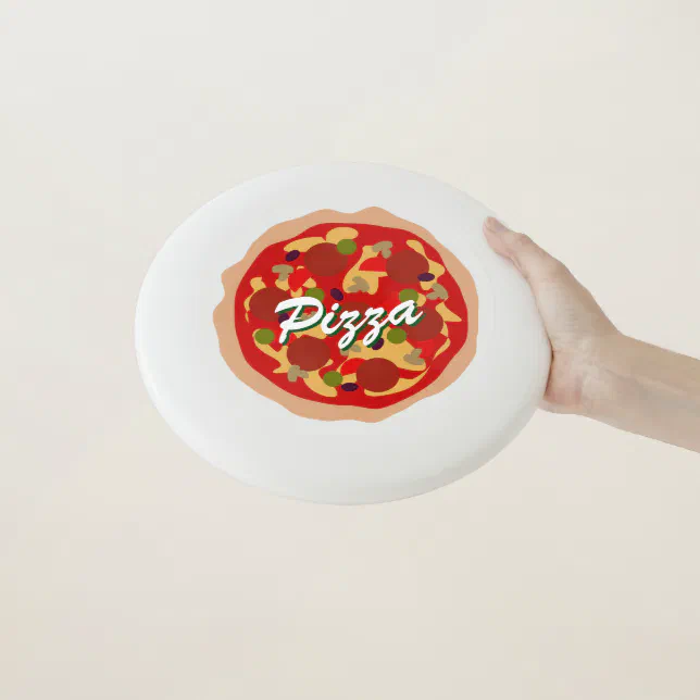 Funny novelty pepperoni pizza custom frisbee disc | Zazzle