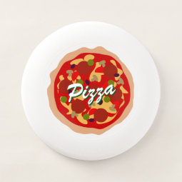 Funny novelty pepperoni pizza custom frisbee disc | Zazzle
