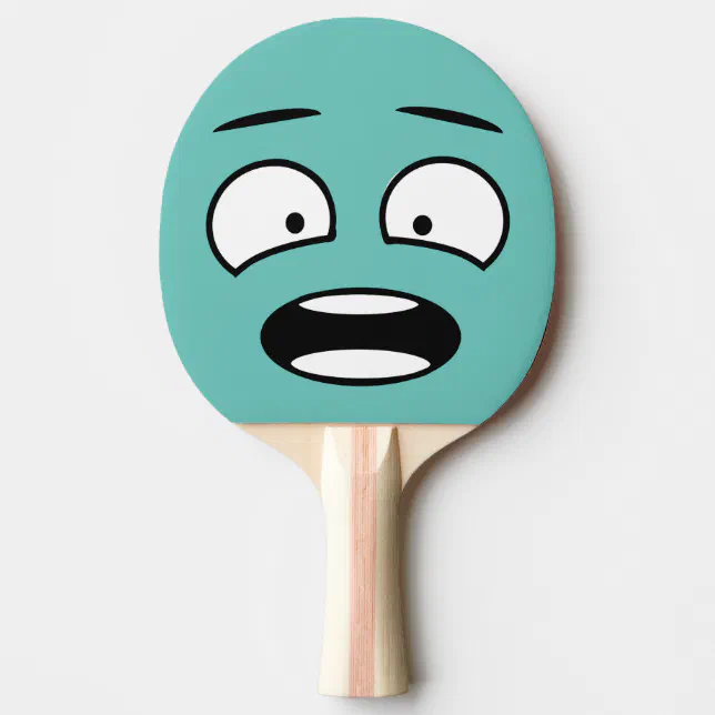 Funny Novelty Scared Face Emoji Ping Pong Paddle | Zazzle