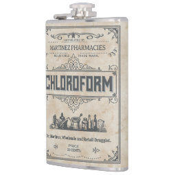 Funny Novelty Vintage Chloroform All Custom Text Flask | Zazzle