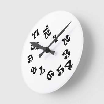 Funny Numbers Wall Clock | Zazzle
