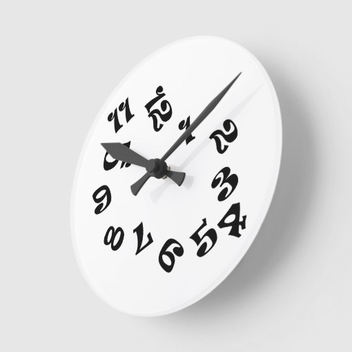 Funny Numbers Wall Clock | Zazzle
