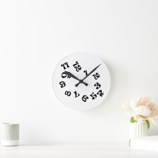 Funny Numbers Wall Clock | Zazzle