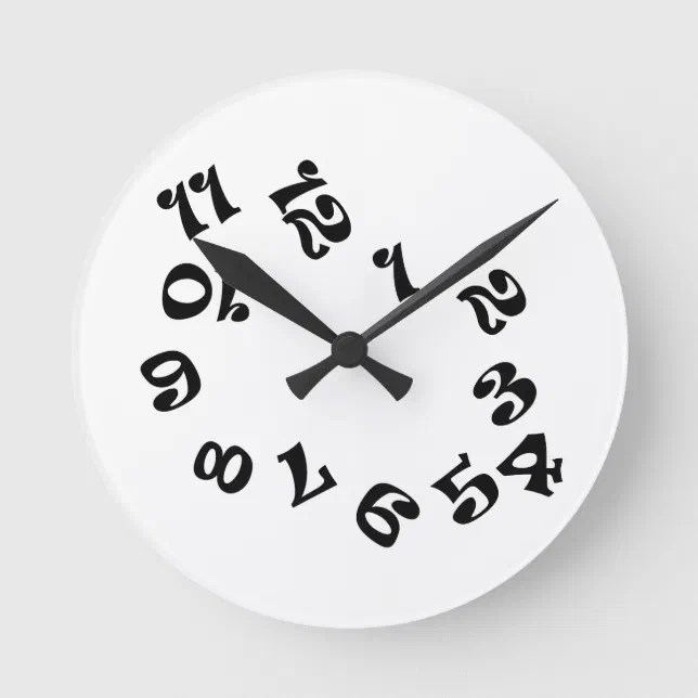 Funny Numbers Wall Clock | Zazzle