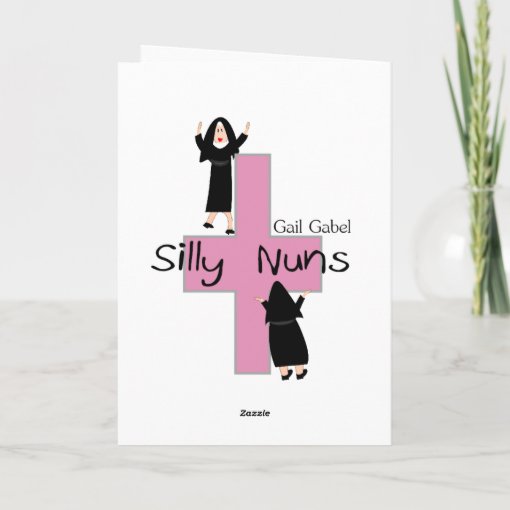 Funny Nun Cards "Yellow Polka Dot Bikini" | Zazzle