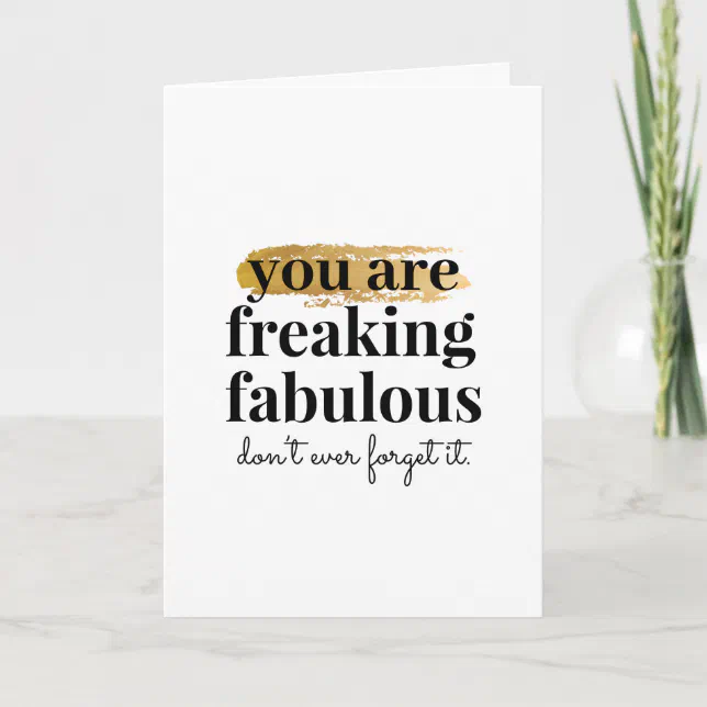 Funny Nurse Freaking Fabulous Modern Thank You Card | Zazzle