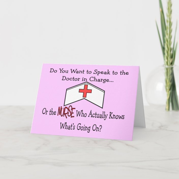 Funny Nurse Gifts Card | Zazzle.com