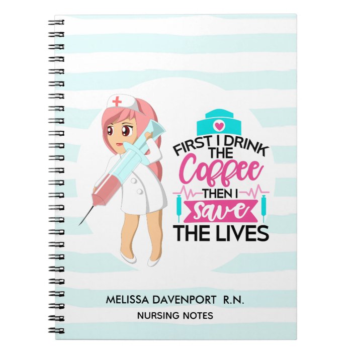 Funny Nurse Saying with Big Hypodermic Needle Notebook | Zazzle.com
