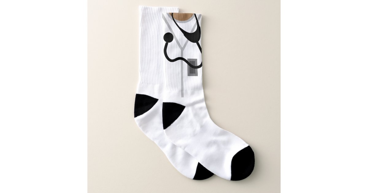 Funny Nurse Stethoscope Scrub Top Custom Socks | Zazzle