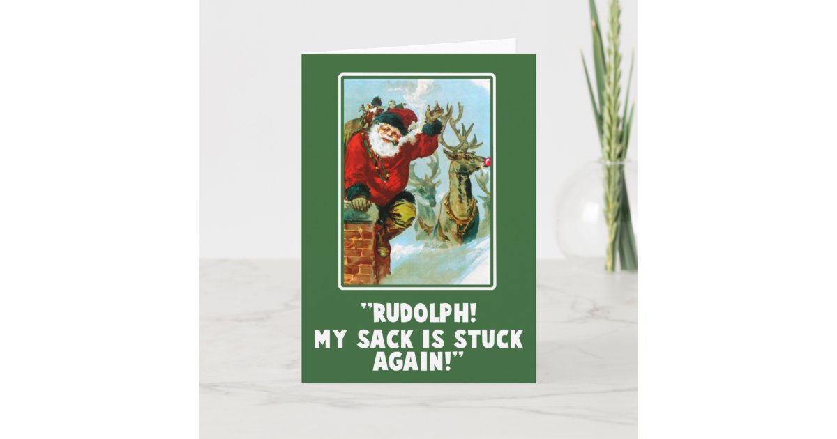 Funny Offensive Innuendo Christmas Card | Zazzle