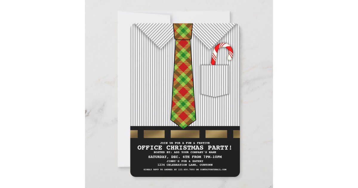 Funny Office Christmas Party Invitation | Zazzle