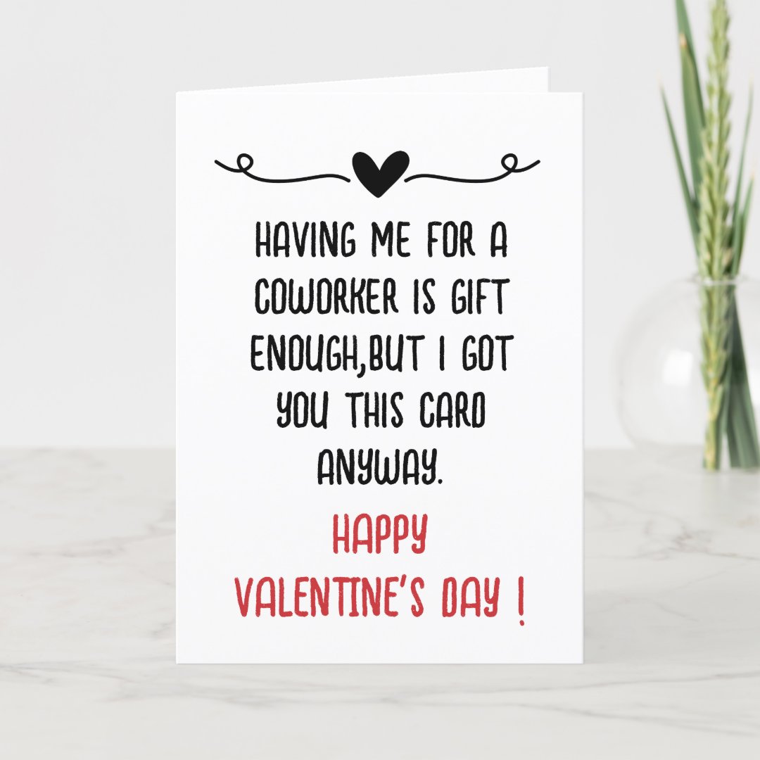 Funny Office Coworker Valentines Day Holiday Card | Zazzle