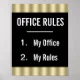 Funny Office Rules Poster | Zazzle
