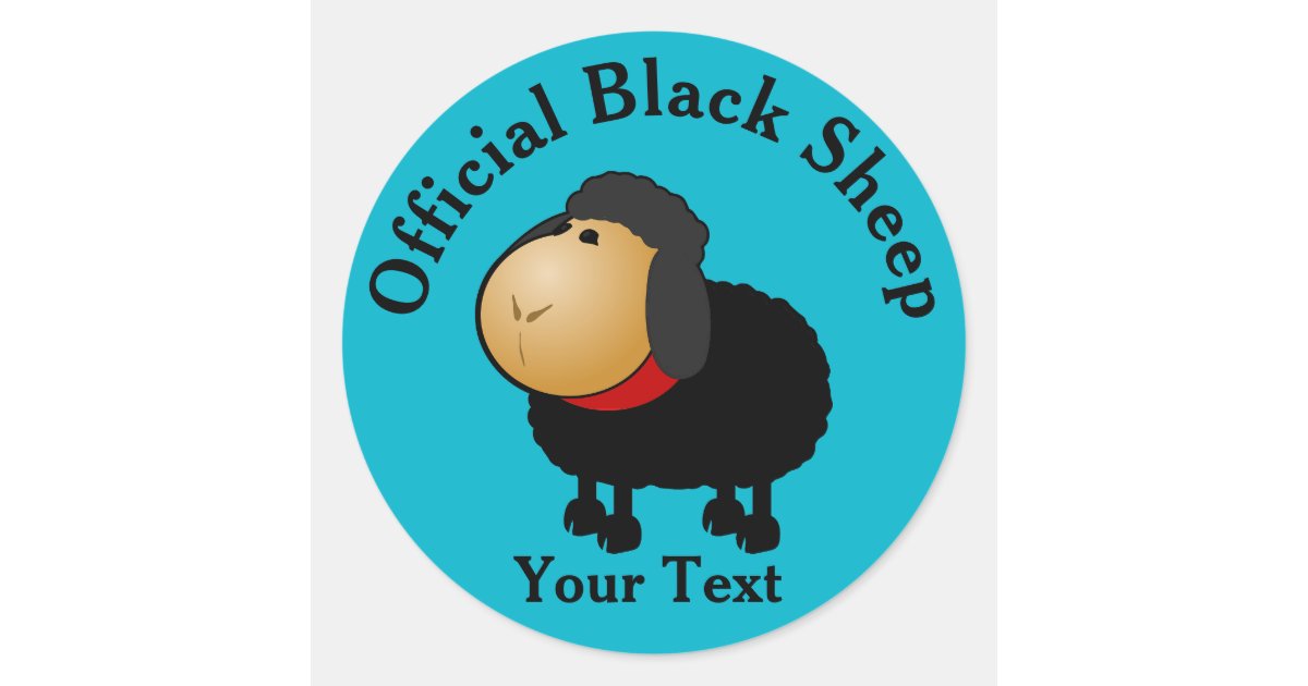 Funny Official Black Sheep Sticker | Zazzle