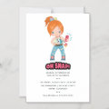 Funny Oh Snap! Selfie Girl Birthday Party Magnetic Invitation | Zazzle