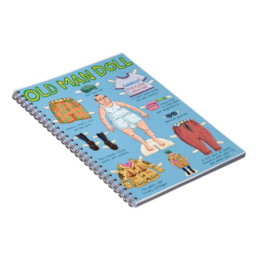 FUNNY Old MAN Paper Doll. Notebook | Zazzle