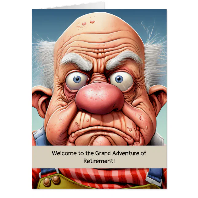 funny old man Retirement humor milestone Birthday Card | Zazzle