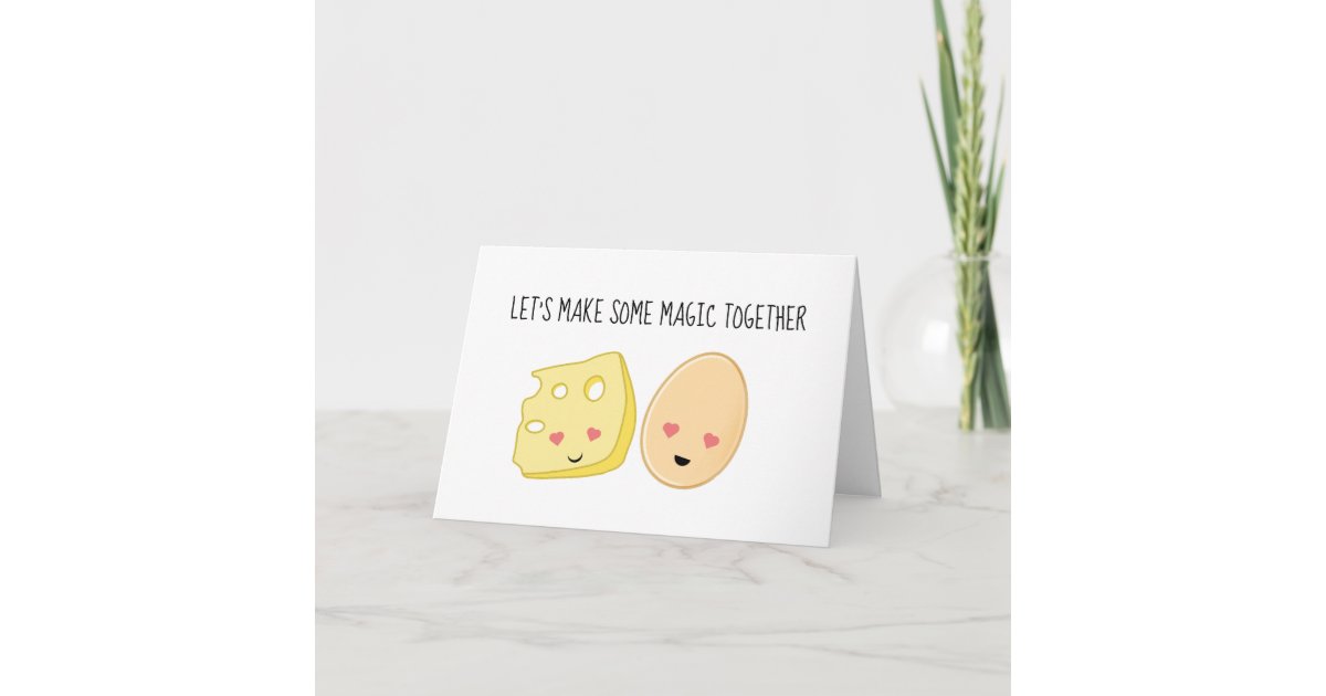Funny Omelette Valentines Greeting Card | Zazzle