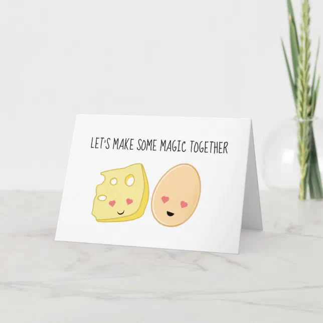 Funny Omelette Valentines Greeting Card | Zazzle