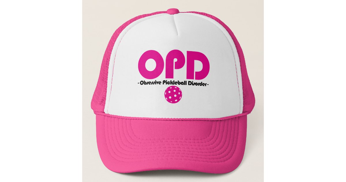 Funny OPD Obsessive Pickleball Disorder Trucker Hat | Zazzle