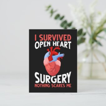 Funny Open Heart Surgery Recovery Postcard | Zazzle