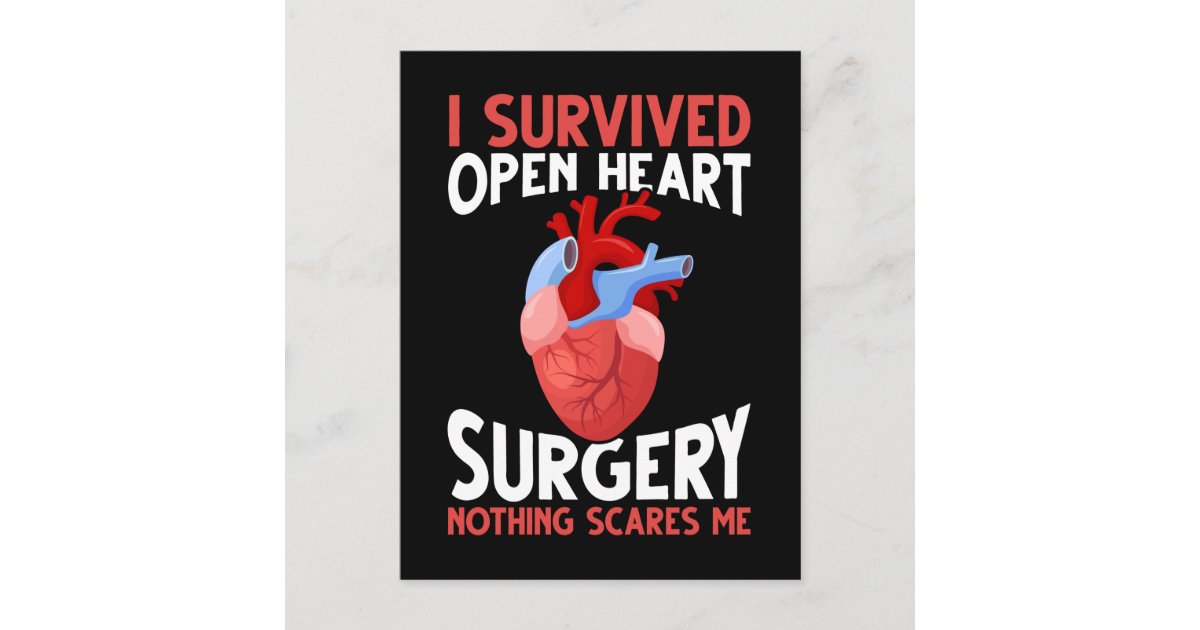 Funny Open Heart Surgery Recovery Postcard | Zazzle