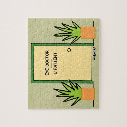 Funny Optometrist Office Cartoon Jigsaw Puzzle | Zazzle