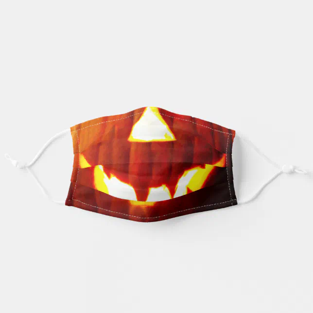 Funny Orange Jack O Lantern Pumpkin Halloween Adult Cloth Face Mask ...