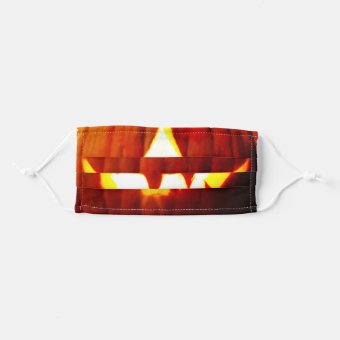 Funny Orange Jack O Lantern Pumpkin Halloween Adult Cloth Face Mask ...