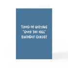 Funny "Over the Hill" Birthday Card | Zazzle
