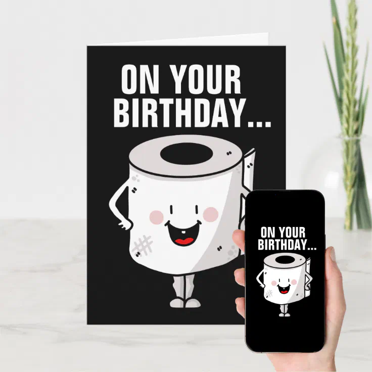 FUNNY OVER THE HILL BIRTHDAY CARD | Zazzle