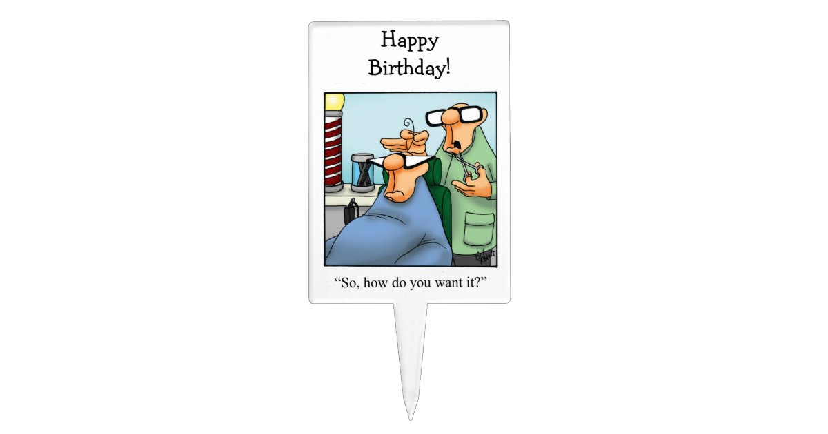 Funny Over The Hill Humor Birthday Cake Topper | Zazzle