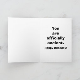 Funny Over The Hill Humor Birthday Card | Zazzle