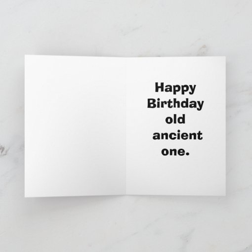 Funny Over The Hill Humor Birthday Card | Zazzle