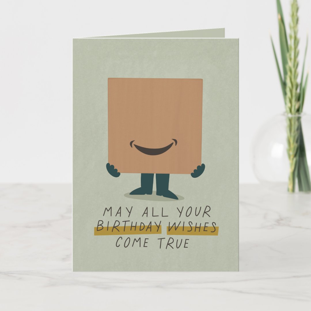 Funny package delivery birthday wishes card | Zazzle