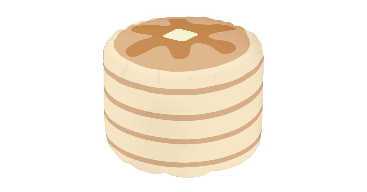 Funny Pancake Stack Pouf | Zazzle
