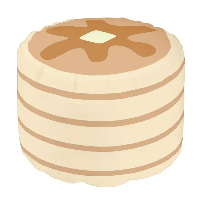 Funny Pancake Stack Pouf | Zazzle