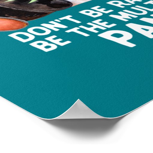 Funny Panda Against Racism Black White and Asian Poster | Zazzle