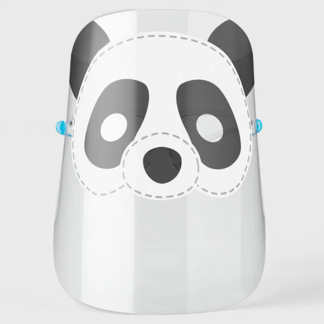 Funny Panda Bear Face Head Cute Animal Face Shield | Zazzle
