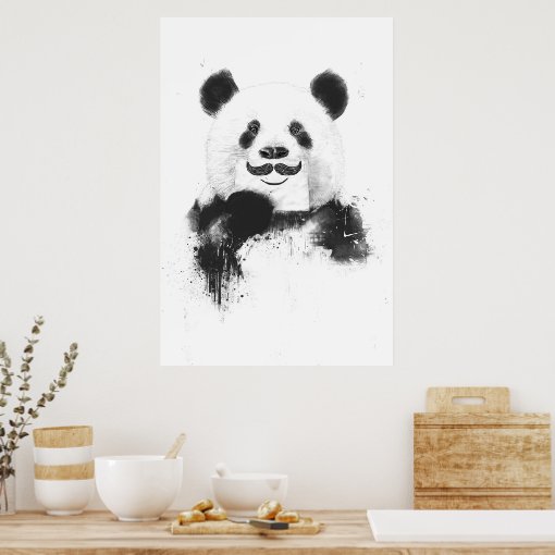 Funny panda poster | Zazzle