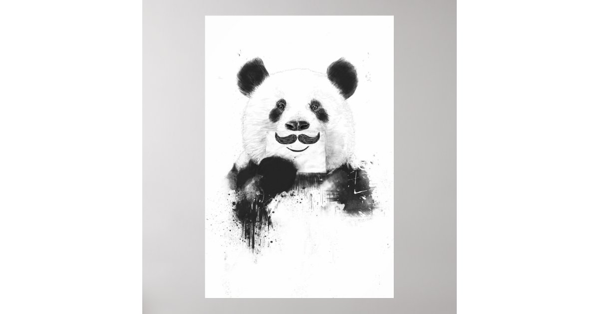 Funny panda poster | Zazzle