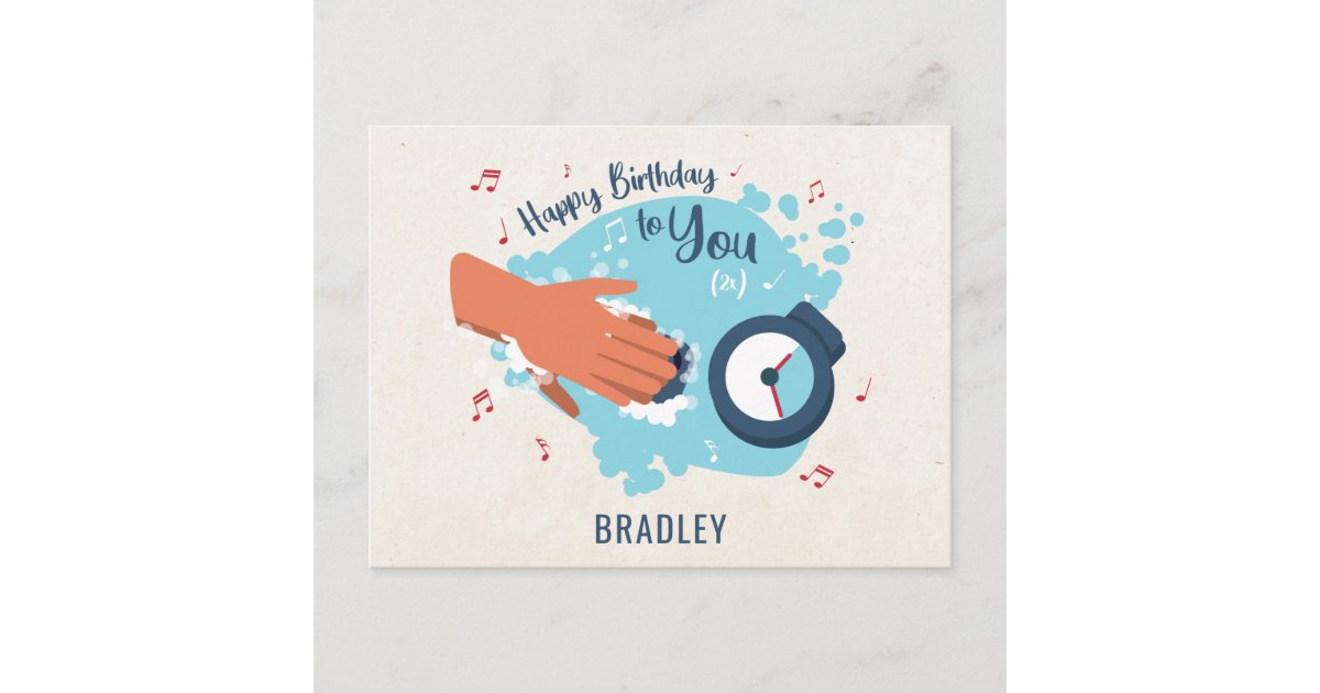 Funny Pandemic Advice Personalized Name Birthday Postcard | Zazzle