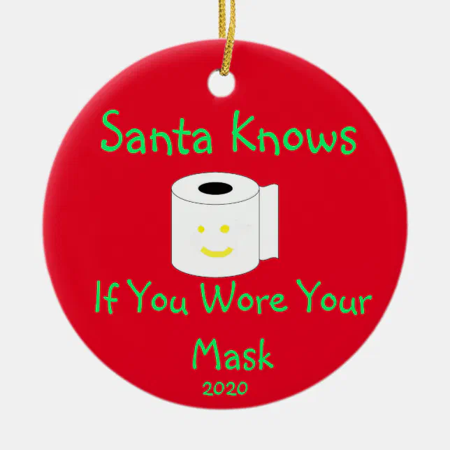 Funny Pandemic Christmas Ceramic Ornament | Zazzle