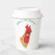 Funny Paper Cups Surprised Rooster - Custom Text | Zazzle