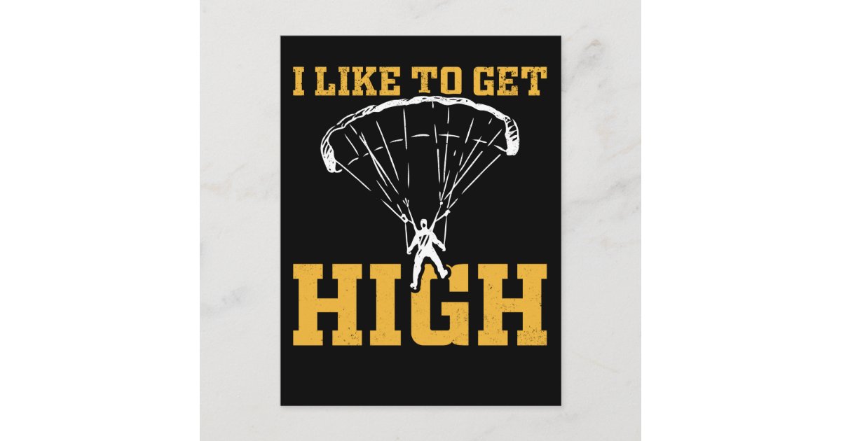 Funny Parachute Quote Skydiver Postcard | Zazzle