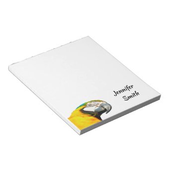 Funny Parrot Bird Personalized Name Notepad | Zazzle