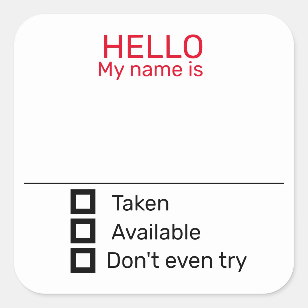 Funny Party Name Tag Badge Sticker | Zazzle