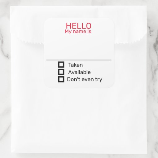 Funny Party Name Tag Badge Sticker | Zazzle