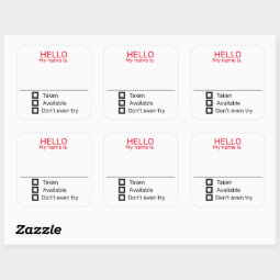 Funny Party Name Tag Badge Sticker | Zazzle