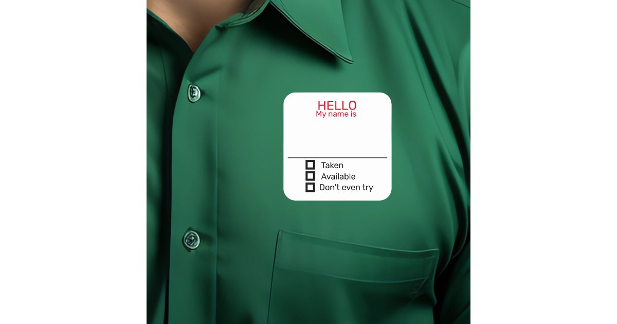 Funny Party Name Tag Badge Sticker | Zazzle